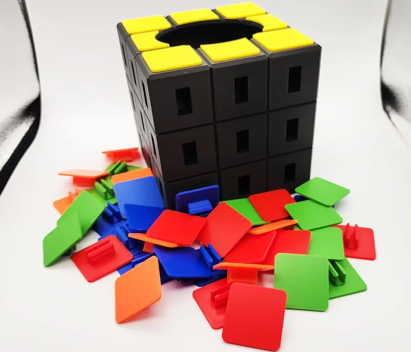 Rubik's Cube Tissue Box Cover for Single Color Printers by Triple G ... Rubik's Cube Tissue Box Cover for Single Color Printers by Triple G ...