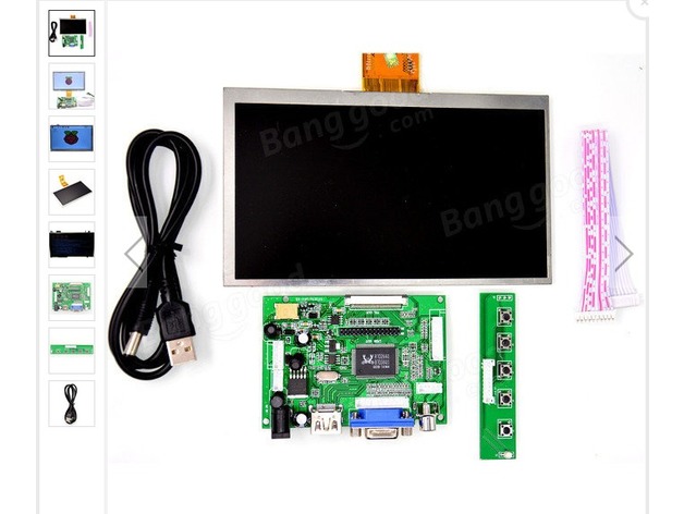 Case for 7 inch LCD Screen 1024 * 600 by Bob Hopper | Download free STL ...