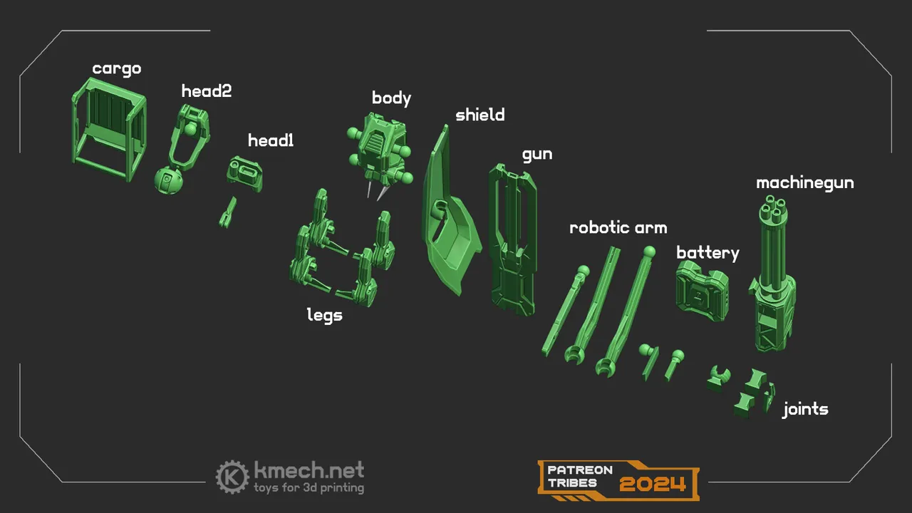 Robot dog by Kmech Toys | Download free STL model | Printables.com