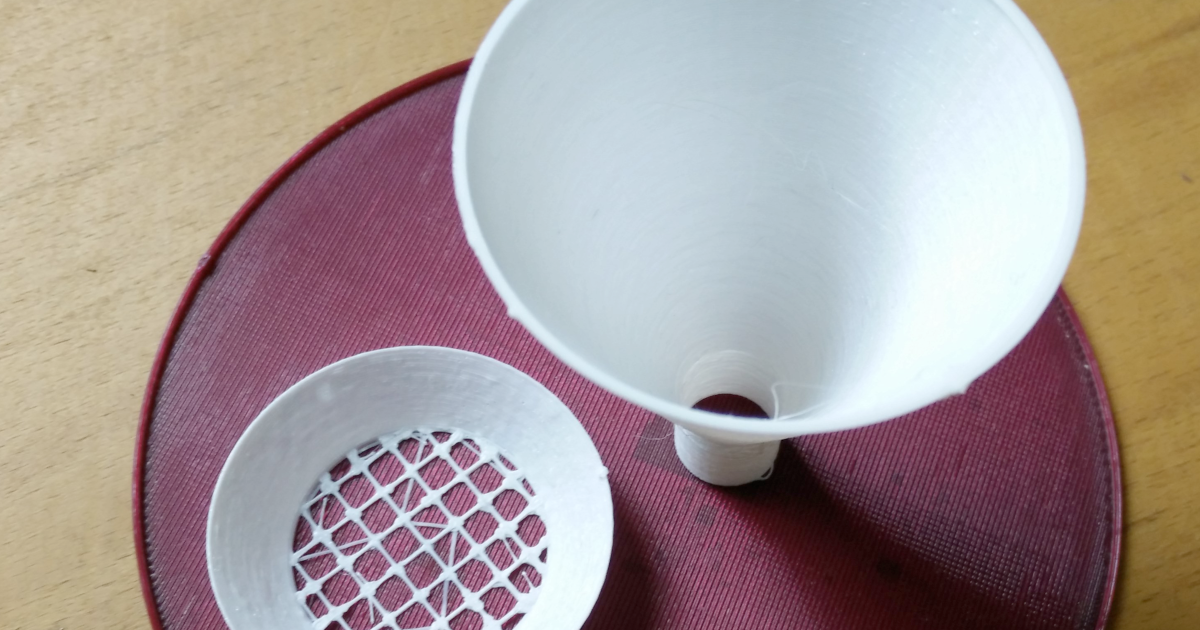 Funnel with a sieve - Trichter mit Sieb by planetar | Download free STL ...