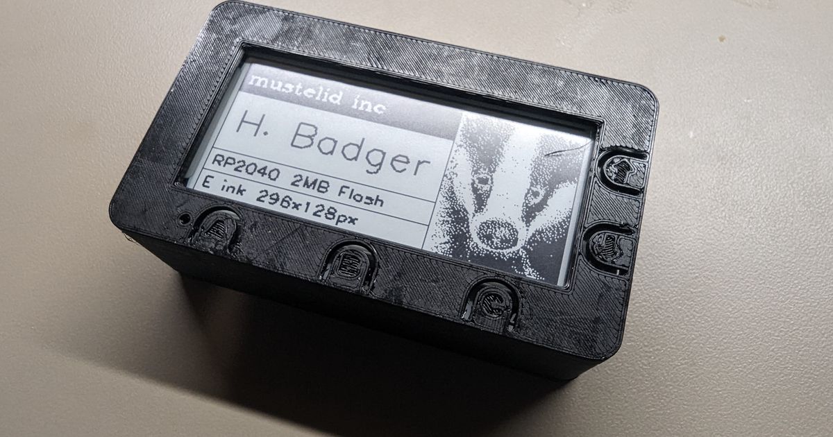 Badger 2040 case with battery by zcohen | Download free STL model | Printables.com