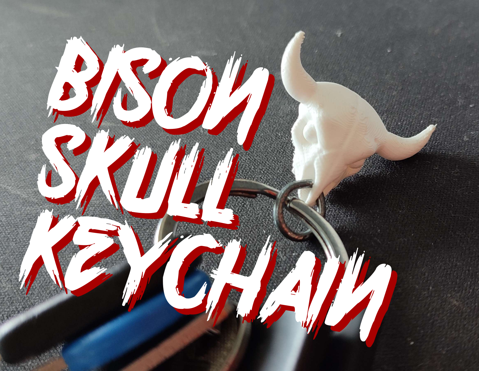 Bison Skull Keychain by Printical | Download free STL model ...
