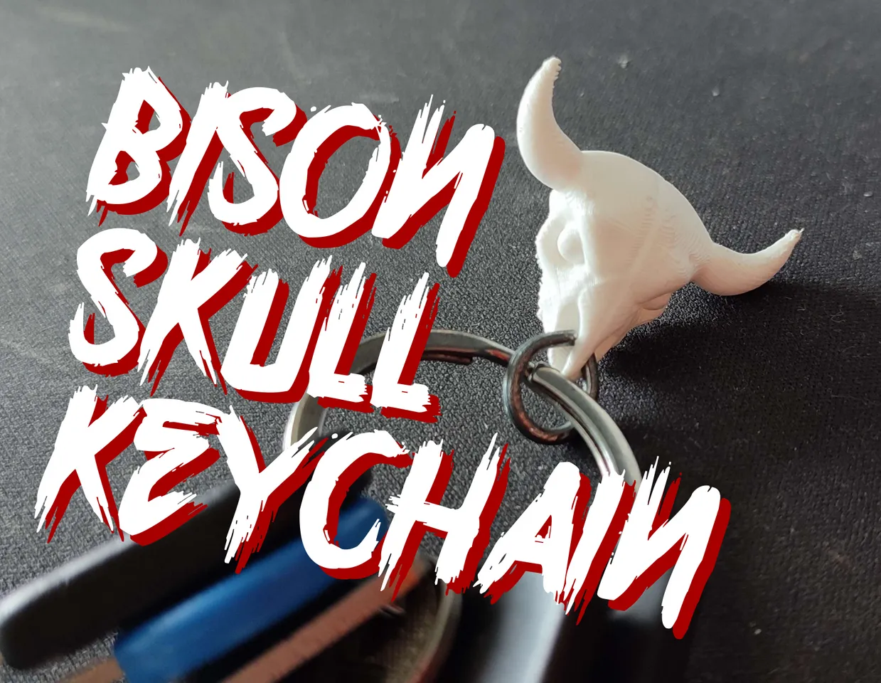 Bison Skull Keychain by Printical | Download free STL model ...