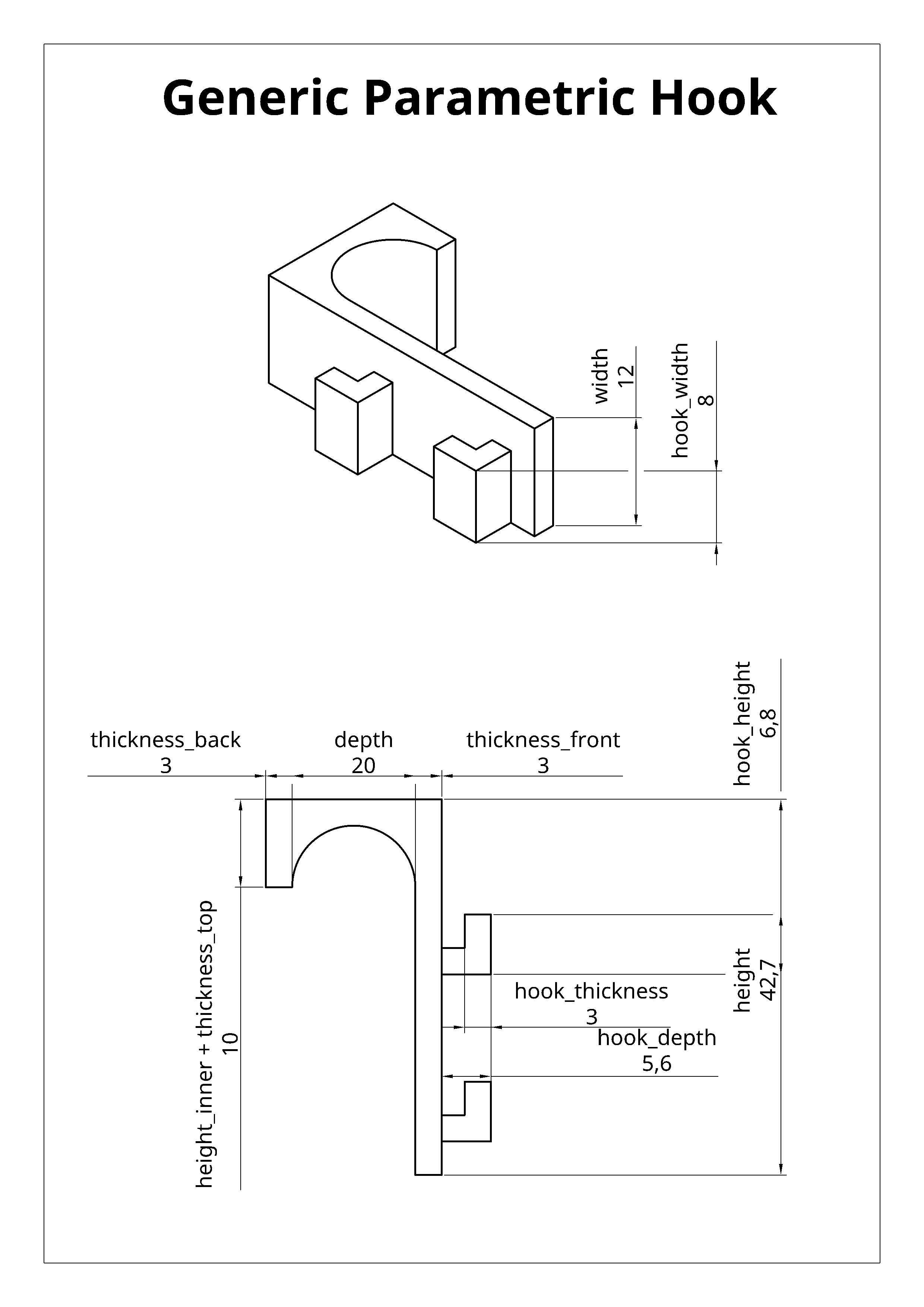 Generic Parametric Hook by DasLukas | Download free STL model ...