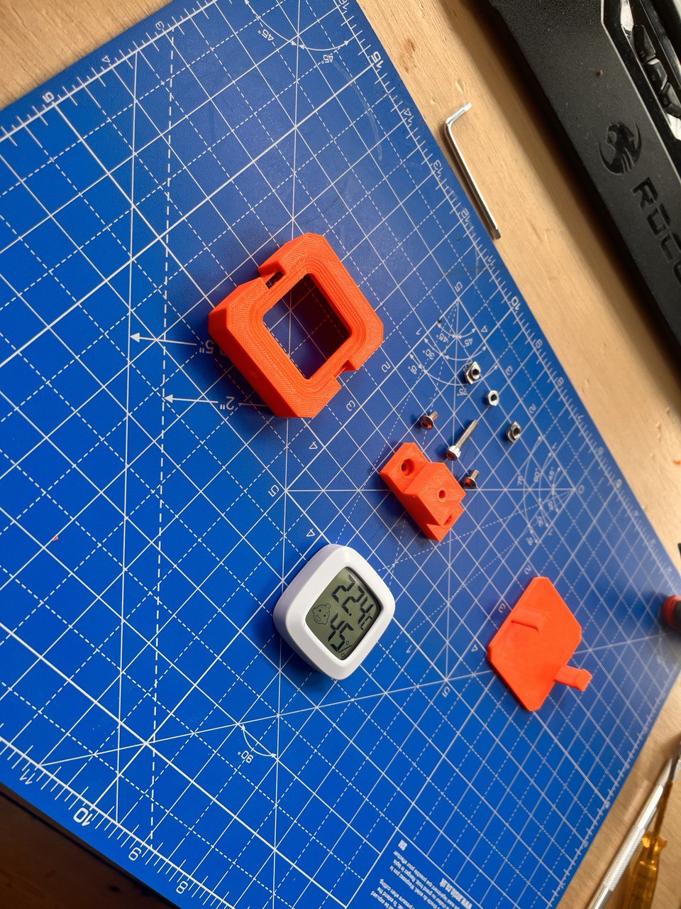 Digital Temperature and Humidity Sensor Mount Exploded View by Scott ...