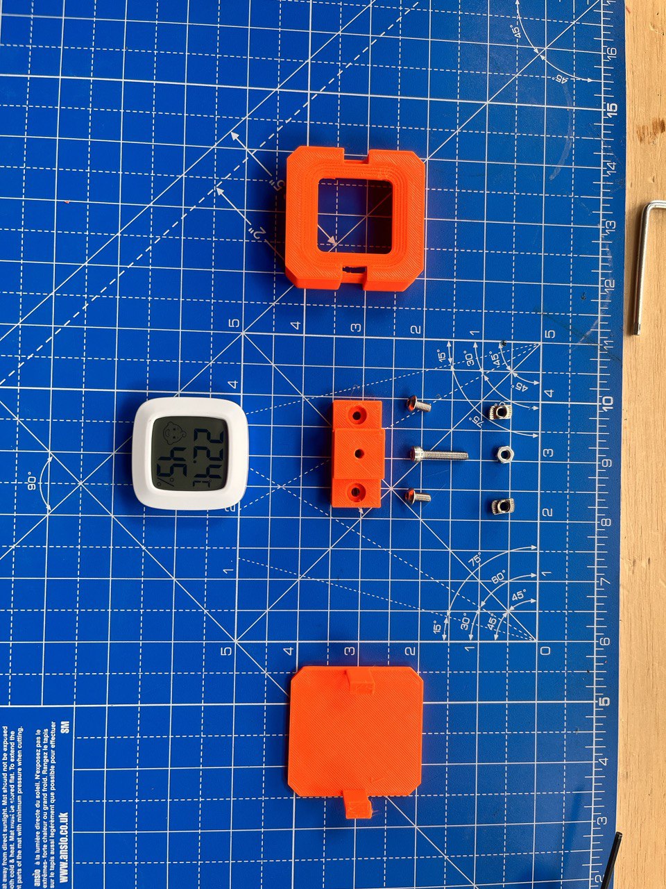 Digital Temperature and Humidity Sensor Mount Exploded View by Scott ...