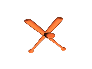 baseball stand (trio of bats) by febix_drives_a_lambo | Download free ...
