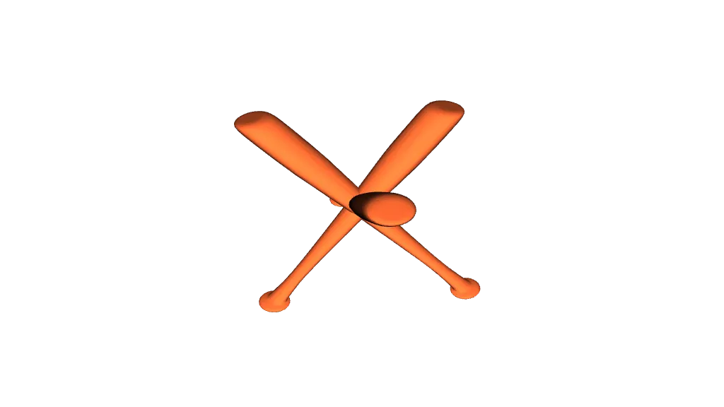baseball stand (trio of bats) by febix_drives_a_lambo | Download free ...