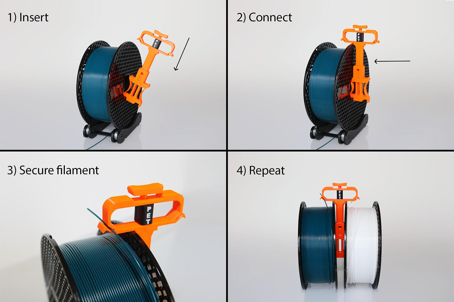 Quick connect spool handle & organizer for 1kg Prusament by slate ...