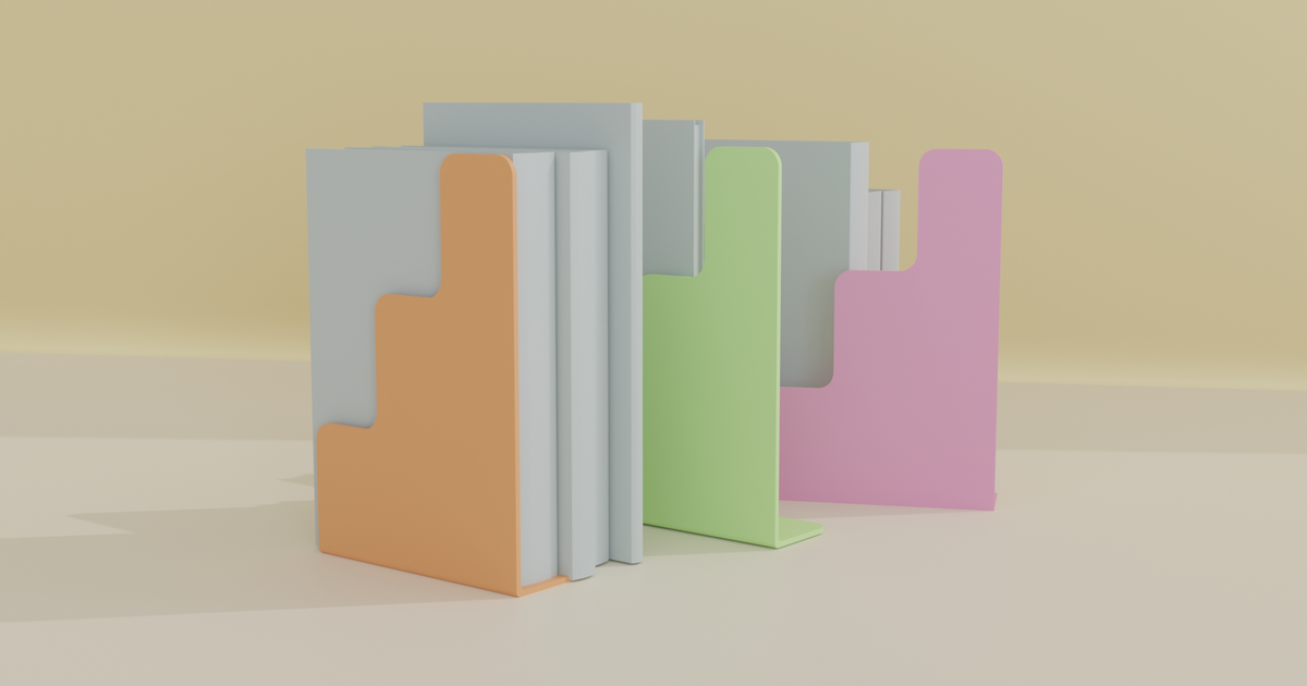 Minimalist bookend by fanecator | Download free STL model | Printables.com