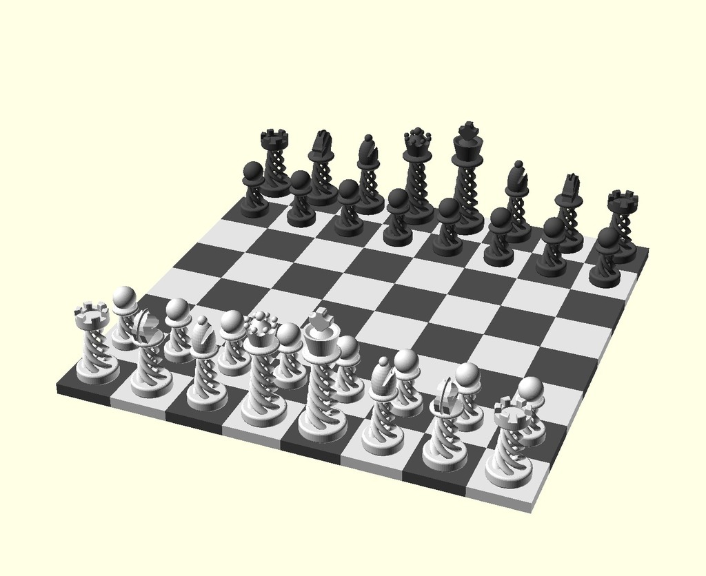 Chess Complete SCAD by brandroid | Download free STL model | Printables.com