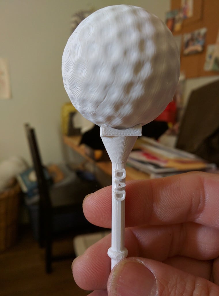 Golf Tee with Text and Nub by brandroid | Download free STL model ...