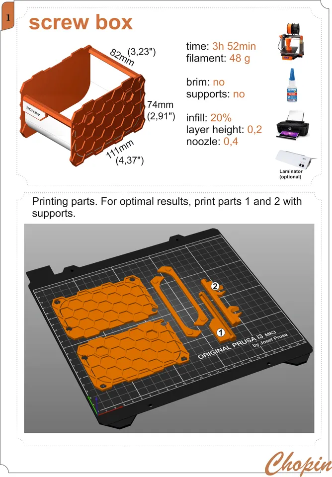 screw box by Chopin | Download free STL model | Printables.com
