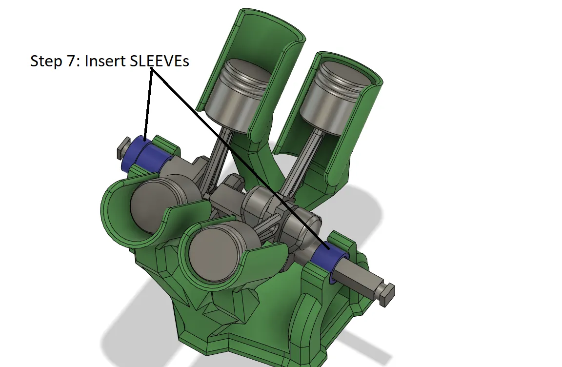 Piston Engine Mechanical Sculpture (Without Gears or Fans) by MW ...