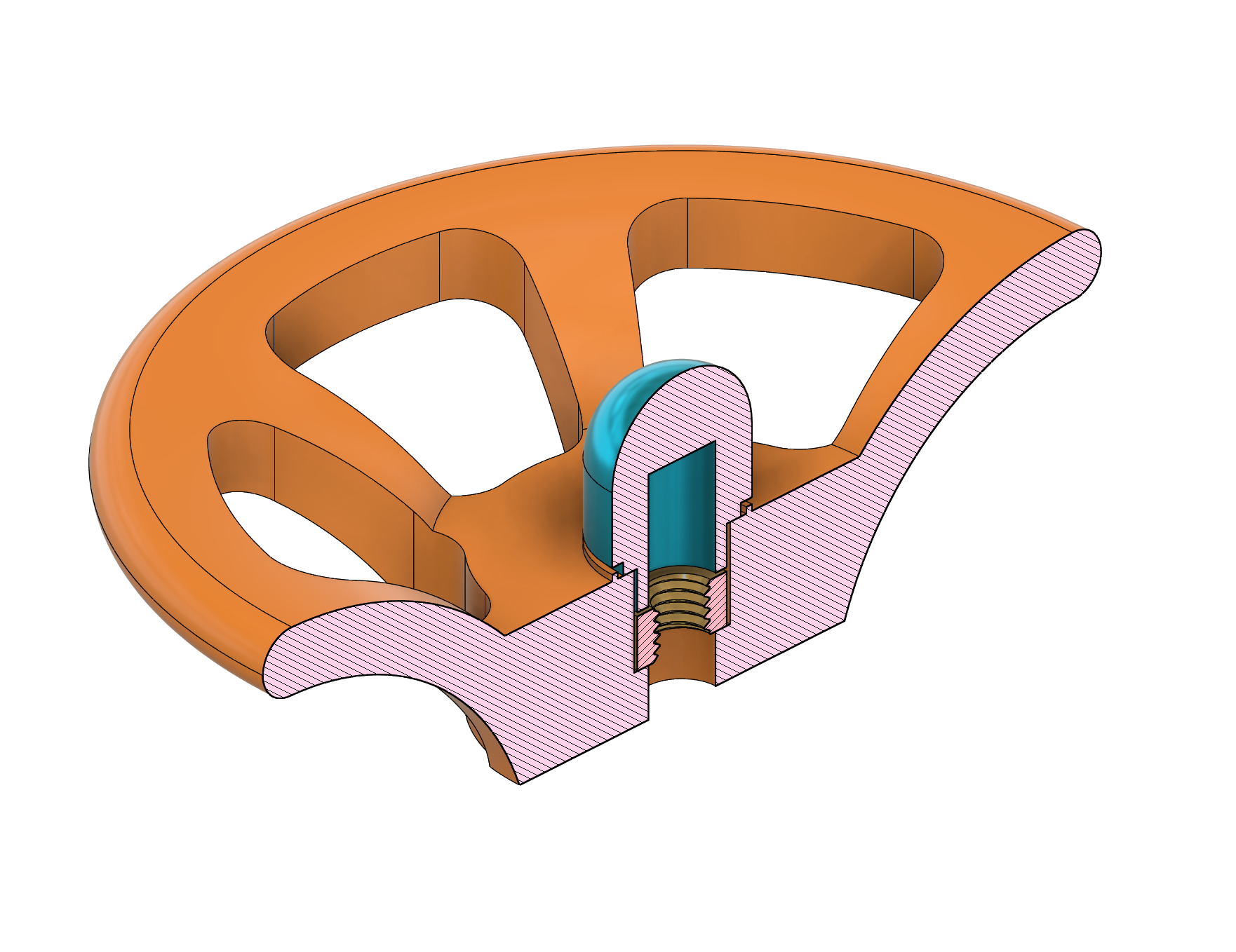 3" dia Adjustment Wheel using M5 nut. by Leonard | Printables Store