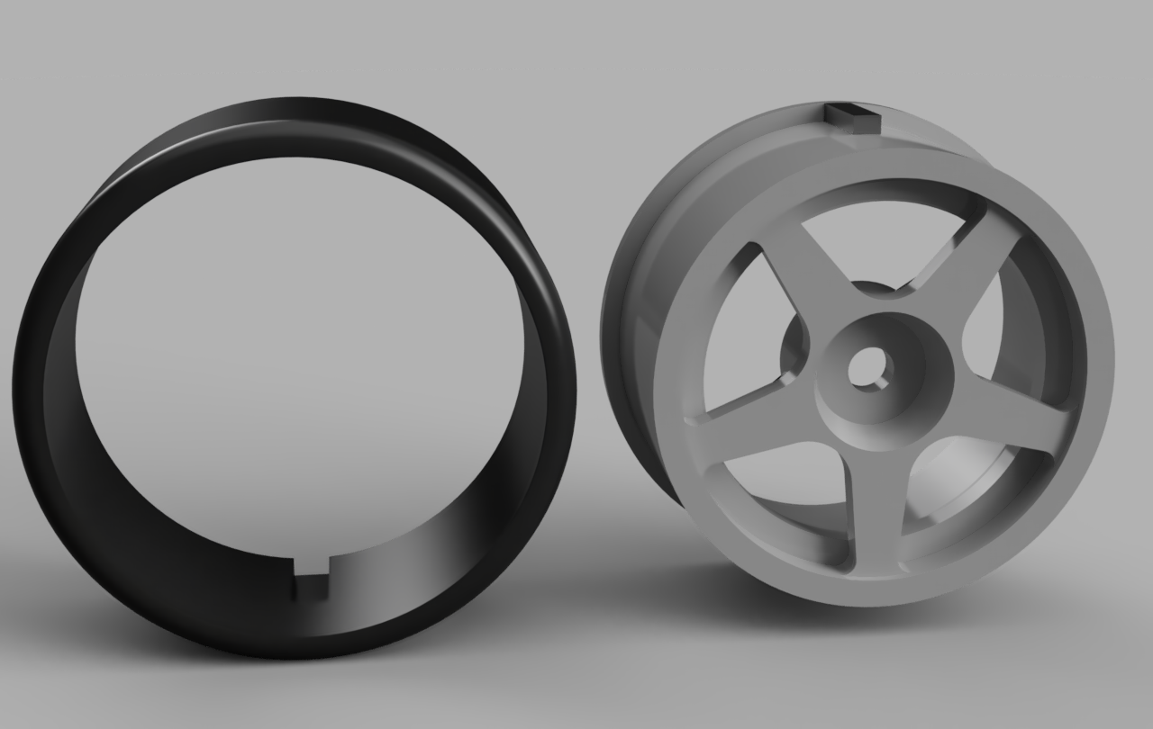 1:10 Scale RC Drift Wheels And Tires 2 Piece by DR 3D | Download free ...