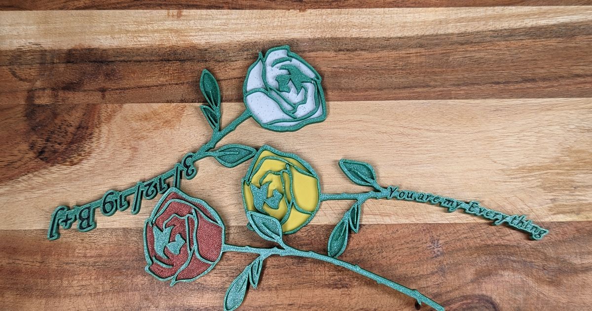 Flat Rose by RWBDesigns | Printables Store