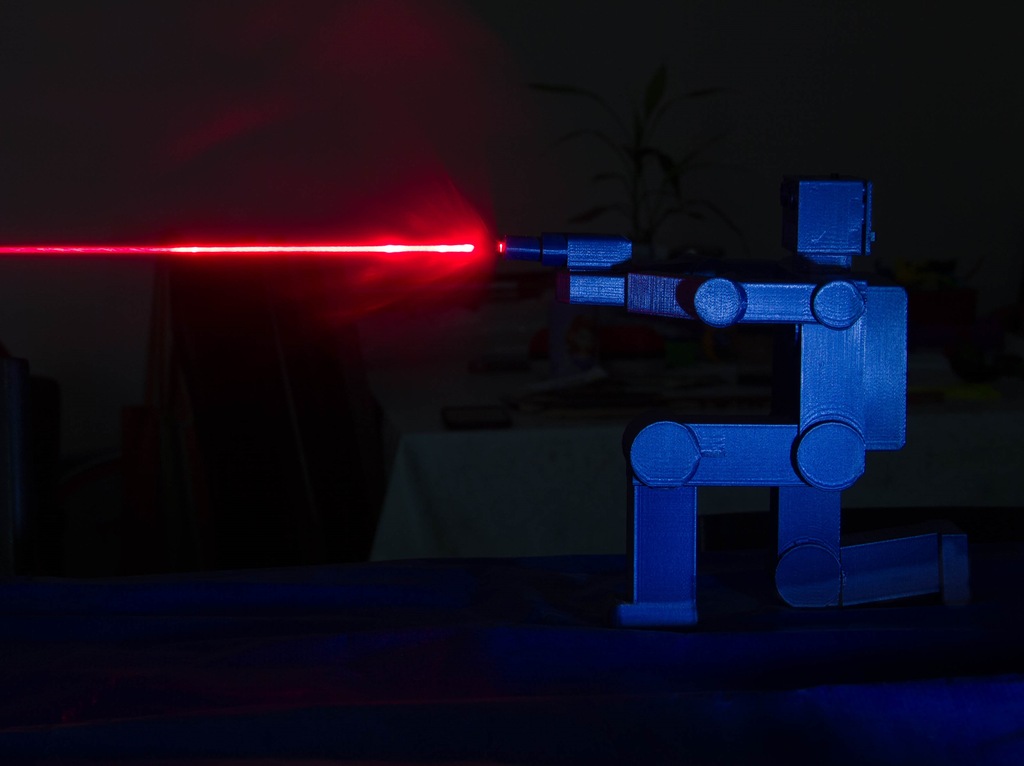 Robot with a real laser gun by Nir Dobovizki | Download free STL model ...