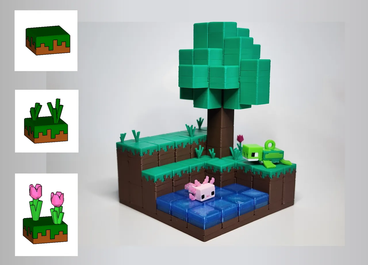 A Mini Minecraft Diorama Printable Minecraft Para Imprimir