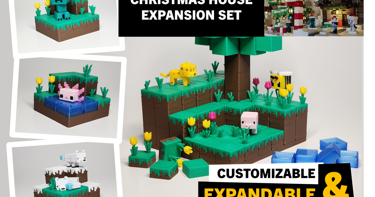 Minecraft-inspired Base/Diorama Builder (Customizable & Expandable) by ...