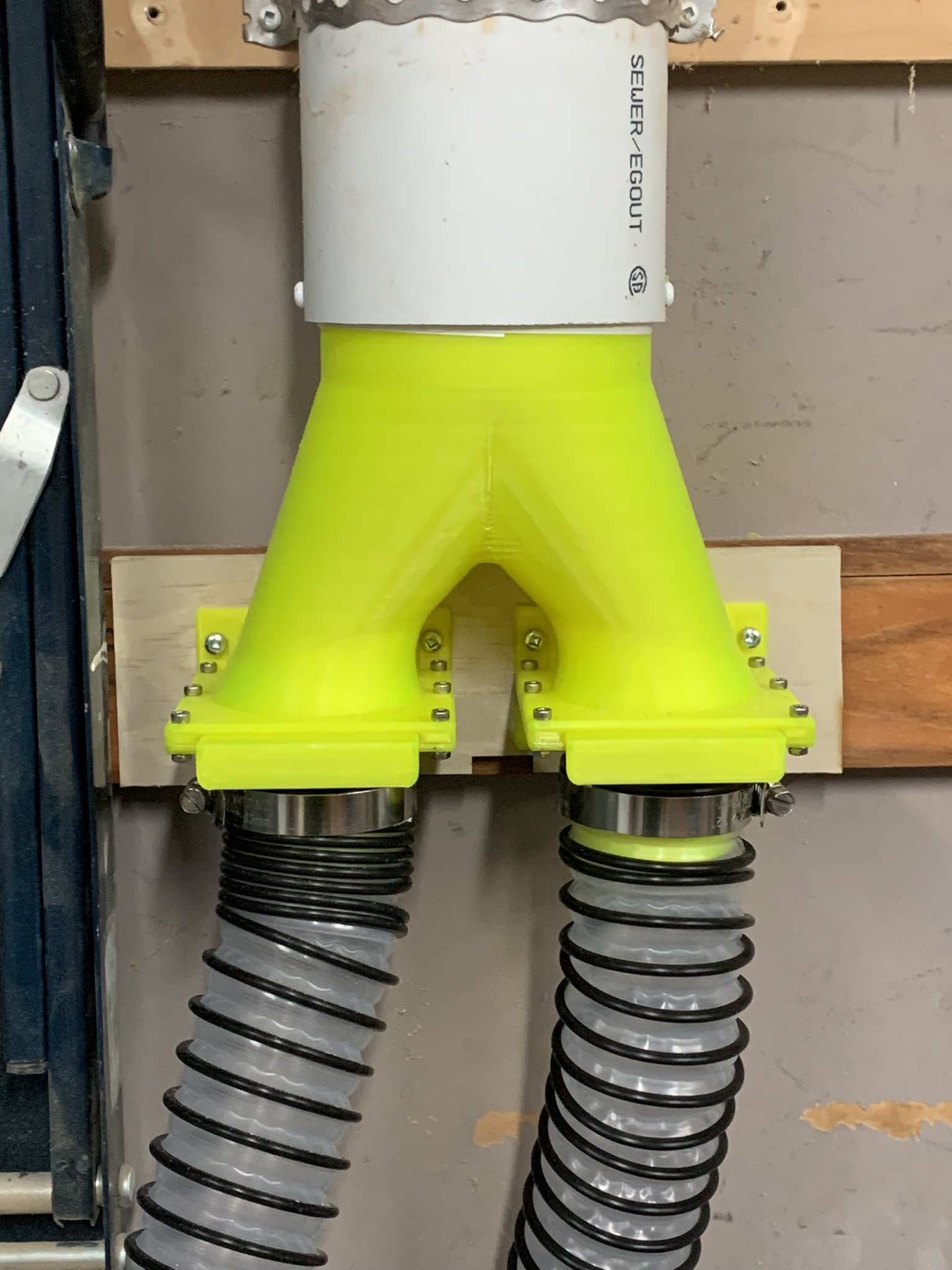 Split Blast Gate (4in to two 2in) by DaveRig Design | Download free STL ...