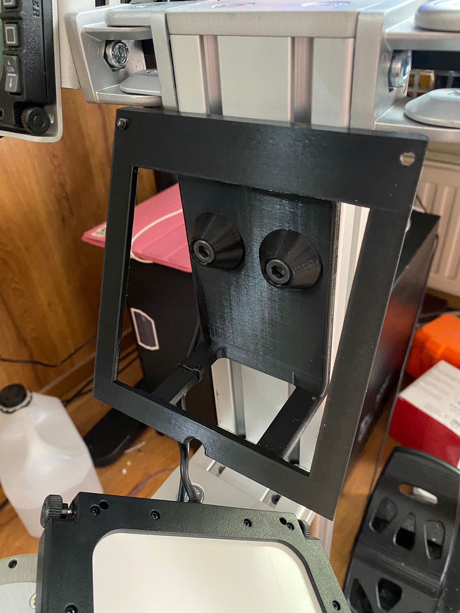 Middle mount for Thrustmaster mfd to Monstertech joystick mount by ...