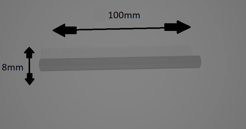 8mm x 100mm shaft by PlasticPress | Download free STL model ...