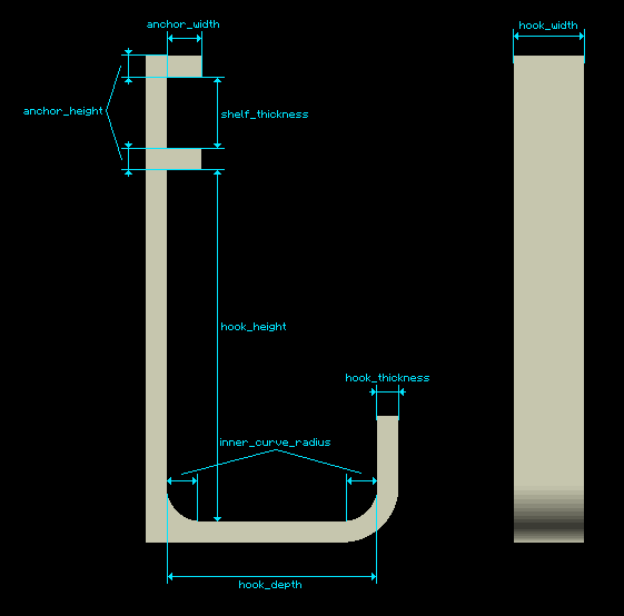 Shelf Hook for (Glass) Shelves by SanAndreaP | Download free STL model ...