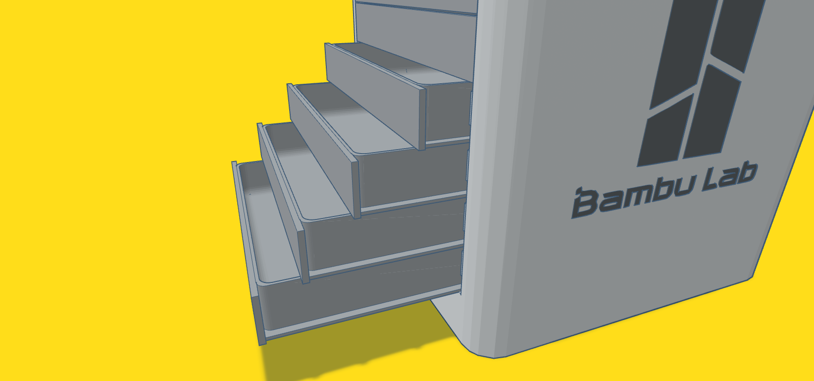 Bambu Lab X1C tool & partsbox with drawers by DutchWorkX3D | Printables ...