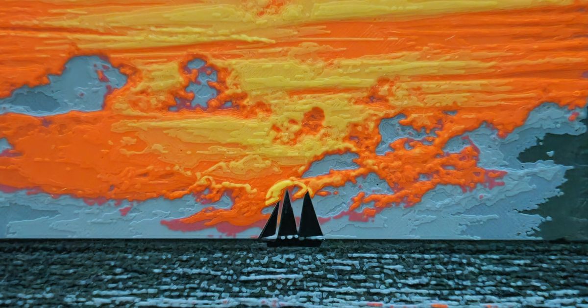 Sailboat at sunset by Jon | Download free STL model | Printables.com