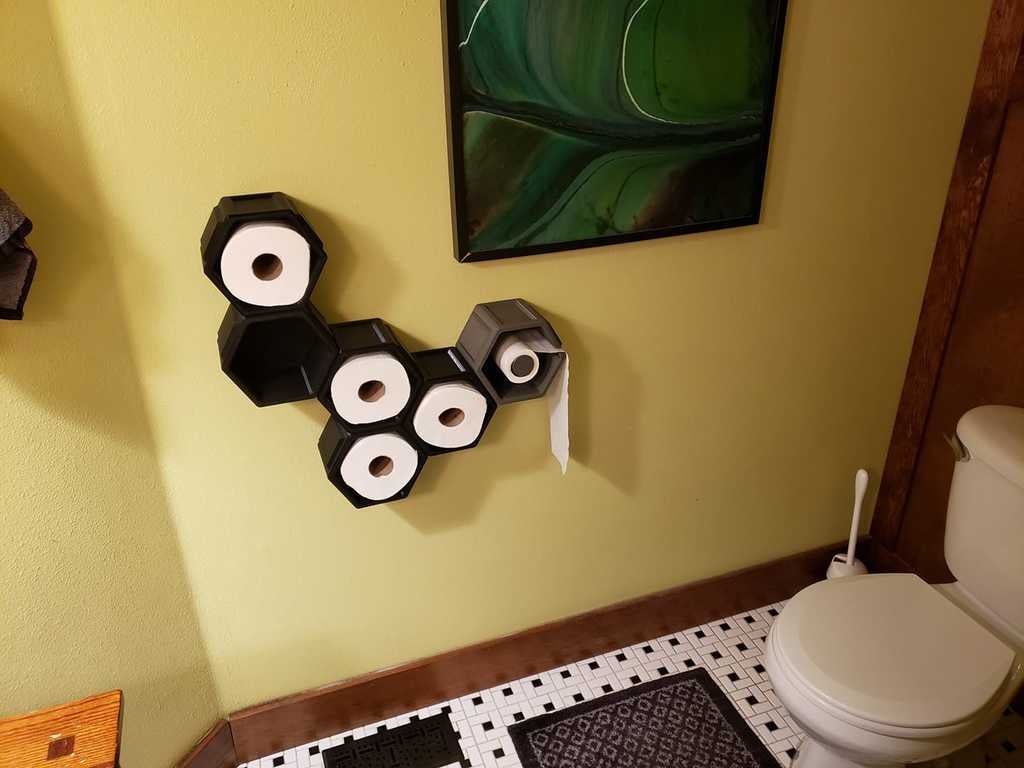 Toilet Paper Hexagon with center rod and TP Slot by MacLakey | Download ...