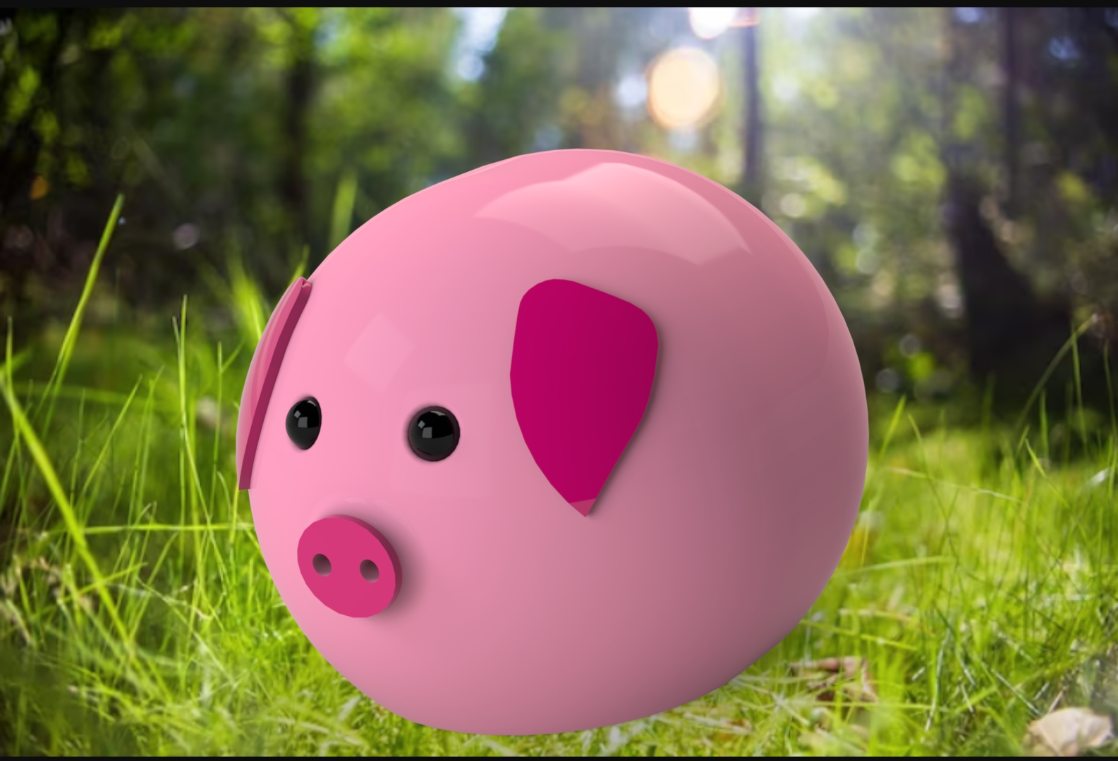 Cute Round Pig by THop3D | Download free STL model | Printables.com