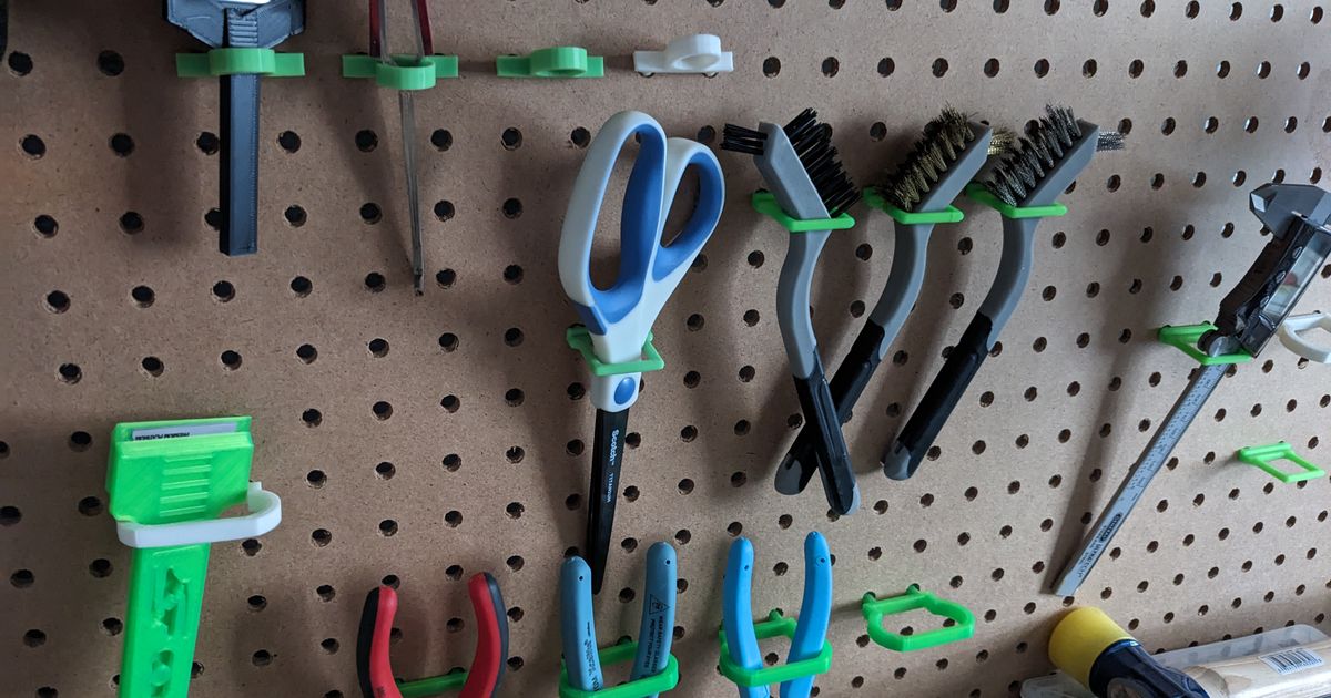 Pegboard tool holders by Lounix | Download free STL model | Printables.com
