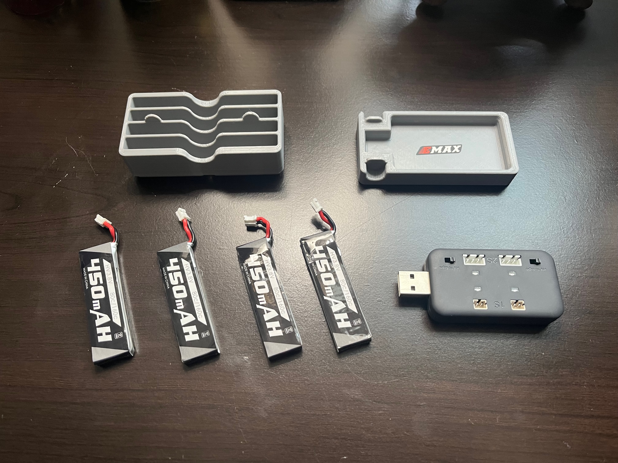 Emax 1S Battery and Charger Holder - Gridfinity by Xander | Download ...