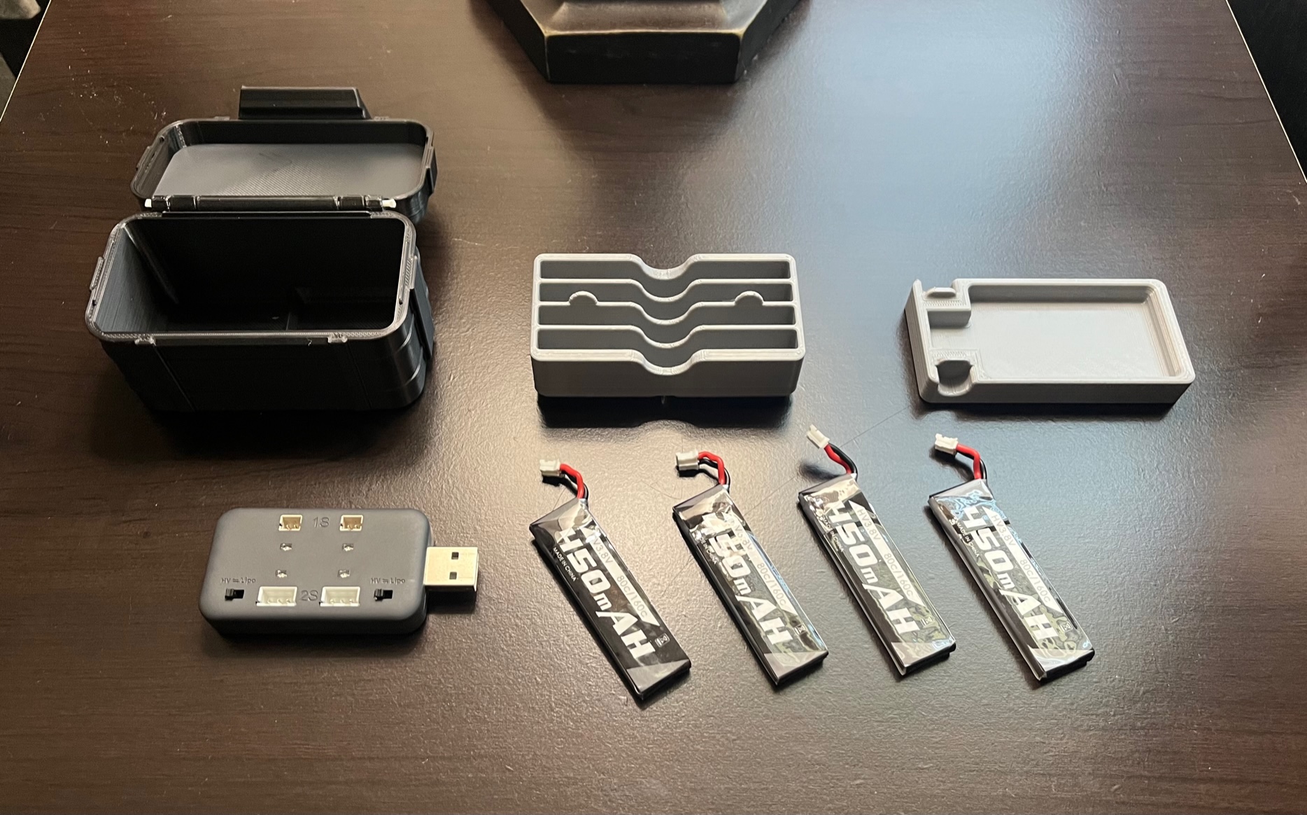 Emax 1S Battery and Charger Holder - Gridfinity by Xander | Download ...