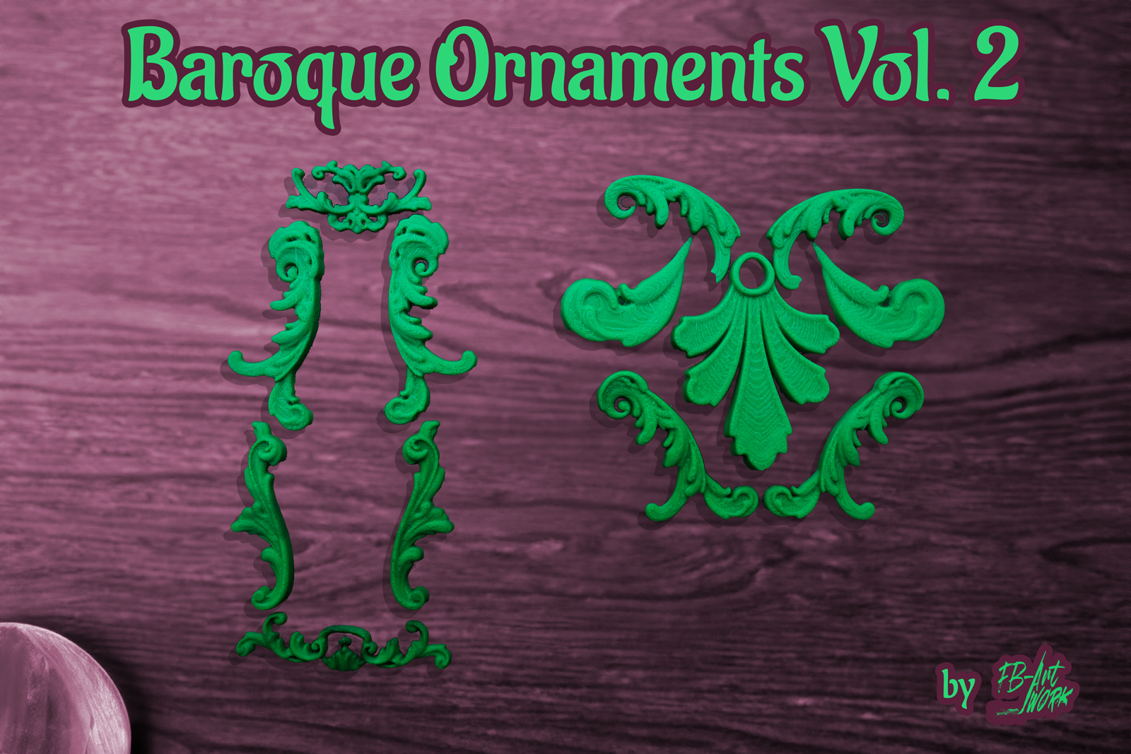 Baroque Ornaments Vol. 2 by FB-Artwork | Download free STL model ...