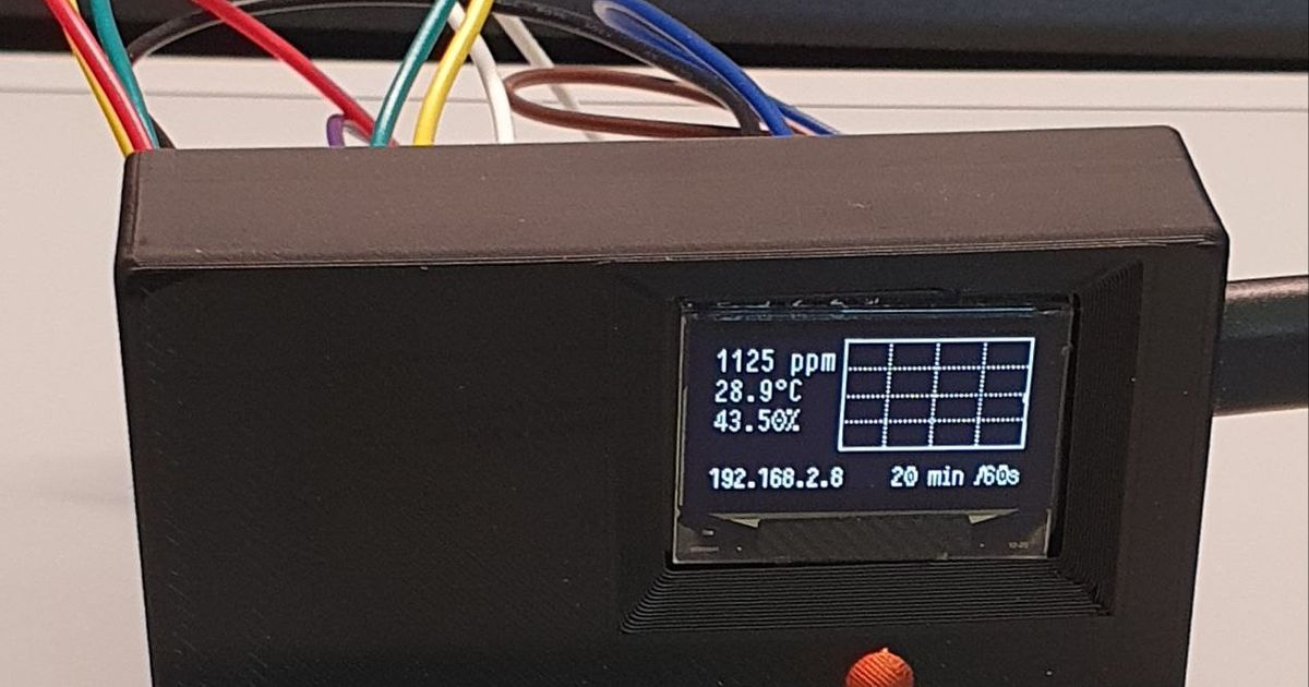 DIY CO2 sensor case by Romain Gehrig | Download free STL model ...