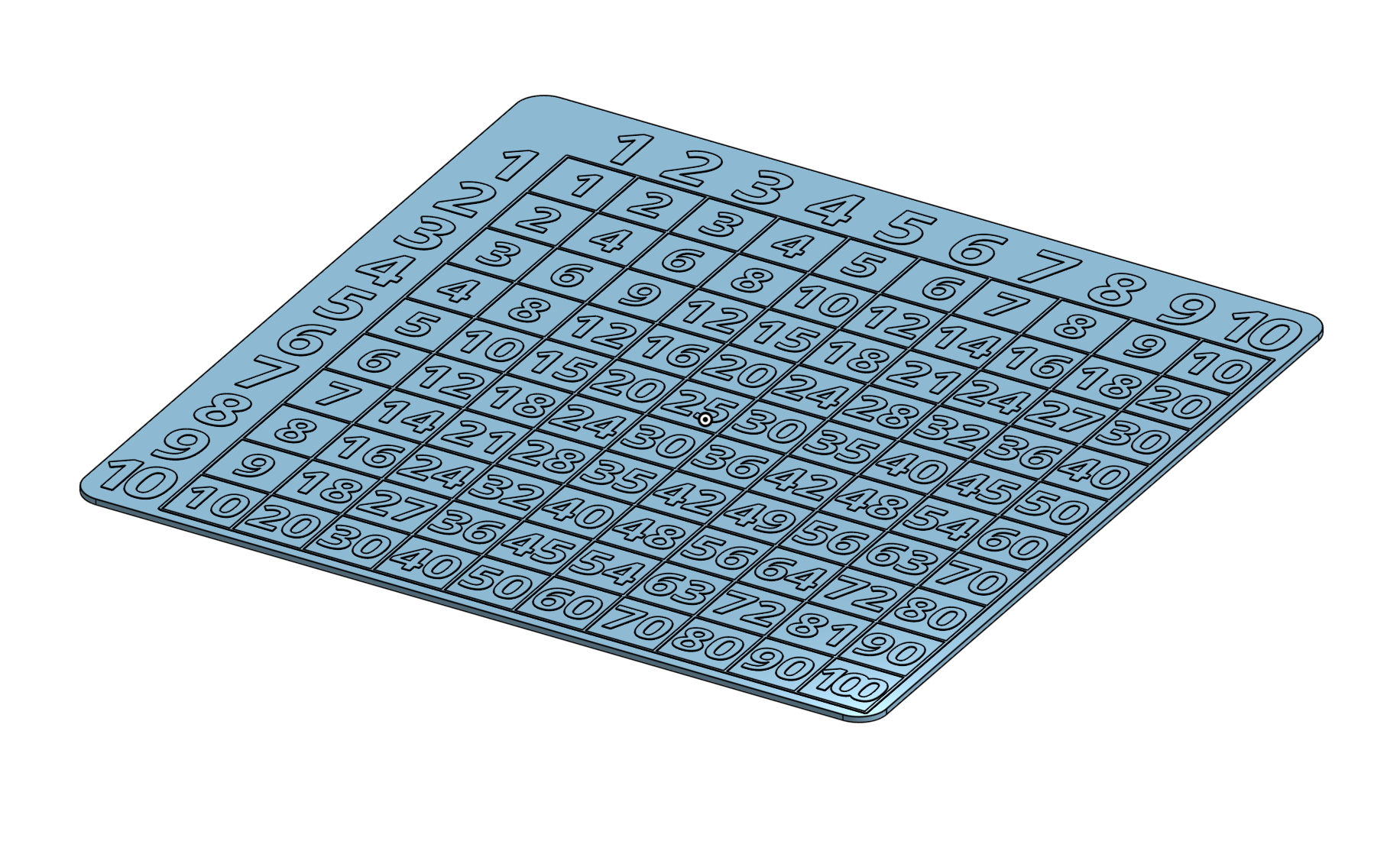Simple Multiplication Table by PavelB | Download free STL model ...