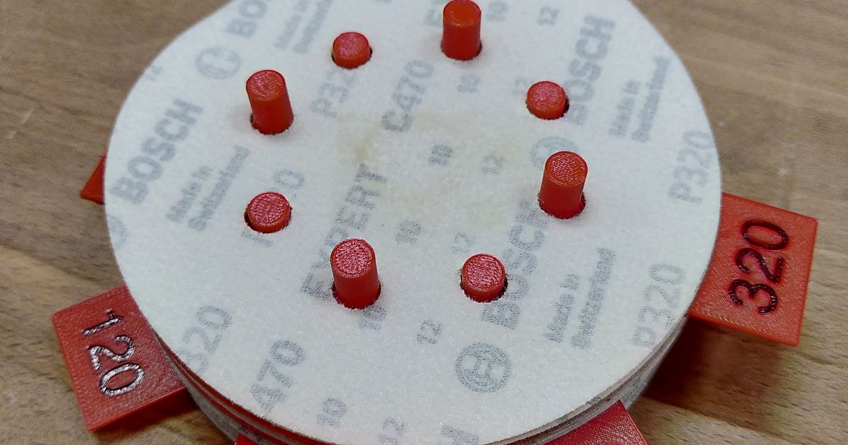 Stackable Labeled Storage for 125mm Sanding Discs by kampfschläfer ...