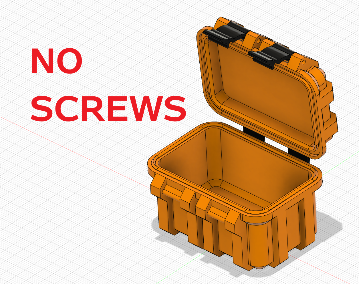 Tiny Rugged Box/Case (NO SCREWS) by Markus | Download free STL model ...