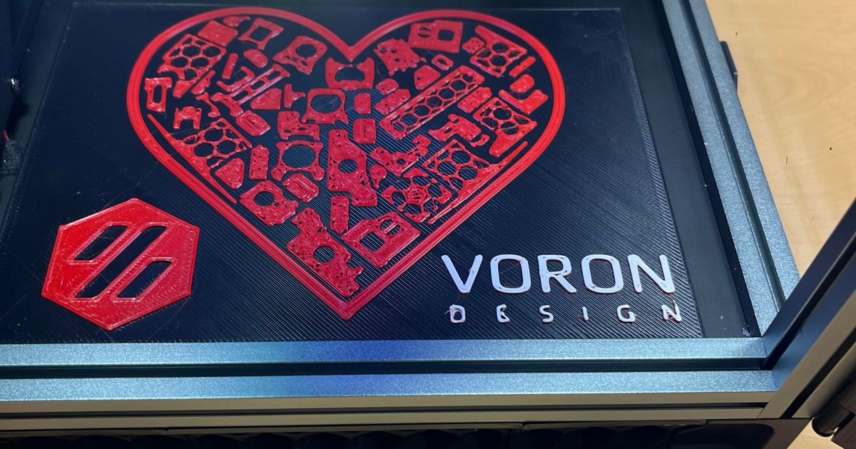 Voron Heart Logo w/ Backing by greecher | Download free STL model ...
