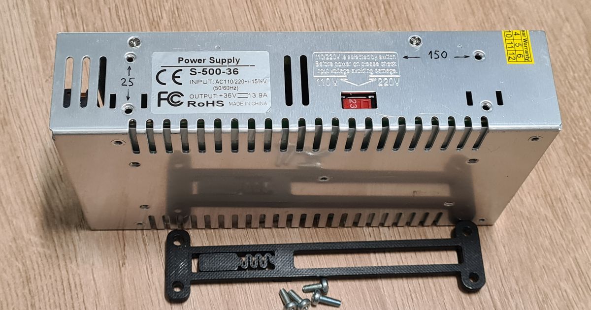 PSU Power Supply DIN Rail Mount by ereenke | Download free STL model ...