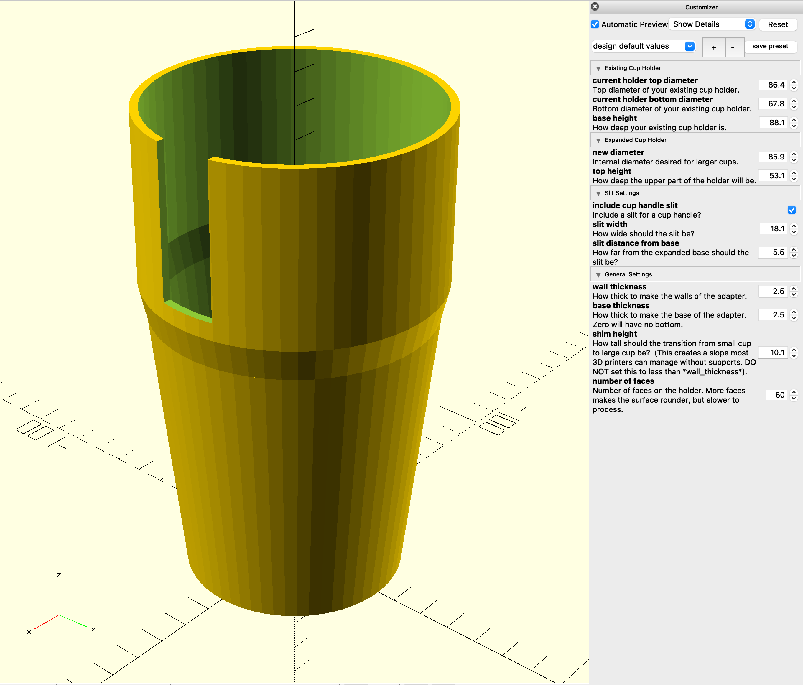 Customizable Cup Holder Adapter ++ by SGUFan | Download free STL model ...