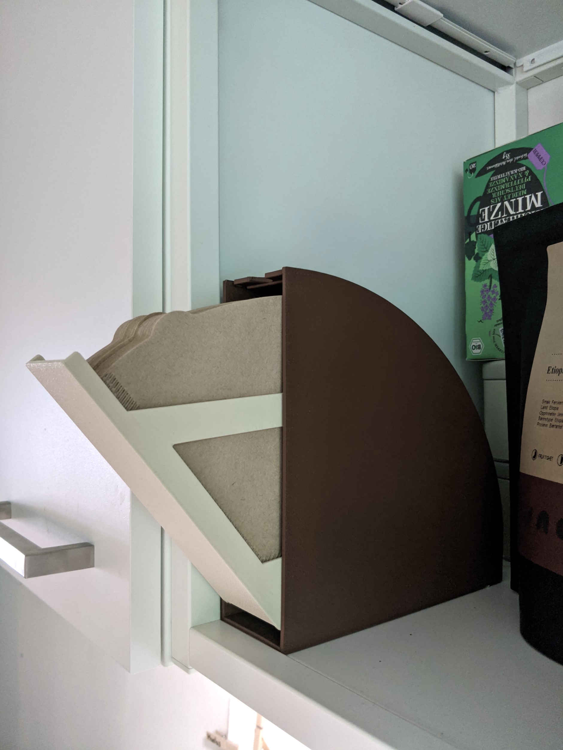 Pour Over Coffee Paper Filter Holder and Container For Size 4 Filters ...
