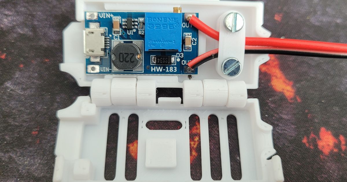MT3608 DC-DC Adjustable Boost StepUp Module Housing Enclosure Box - two ...