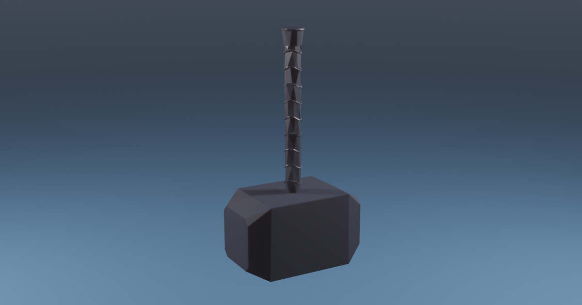Mjolnir - Low Poly by GCV3D | Download free STL model | Printables.com