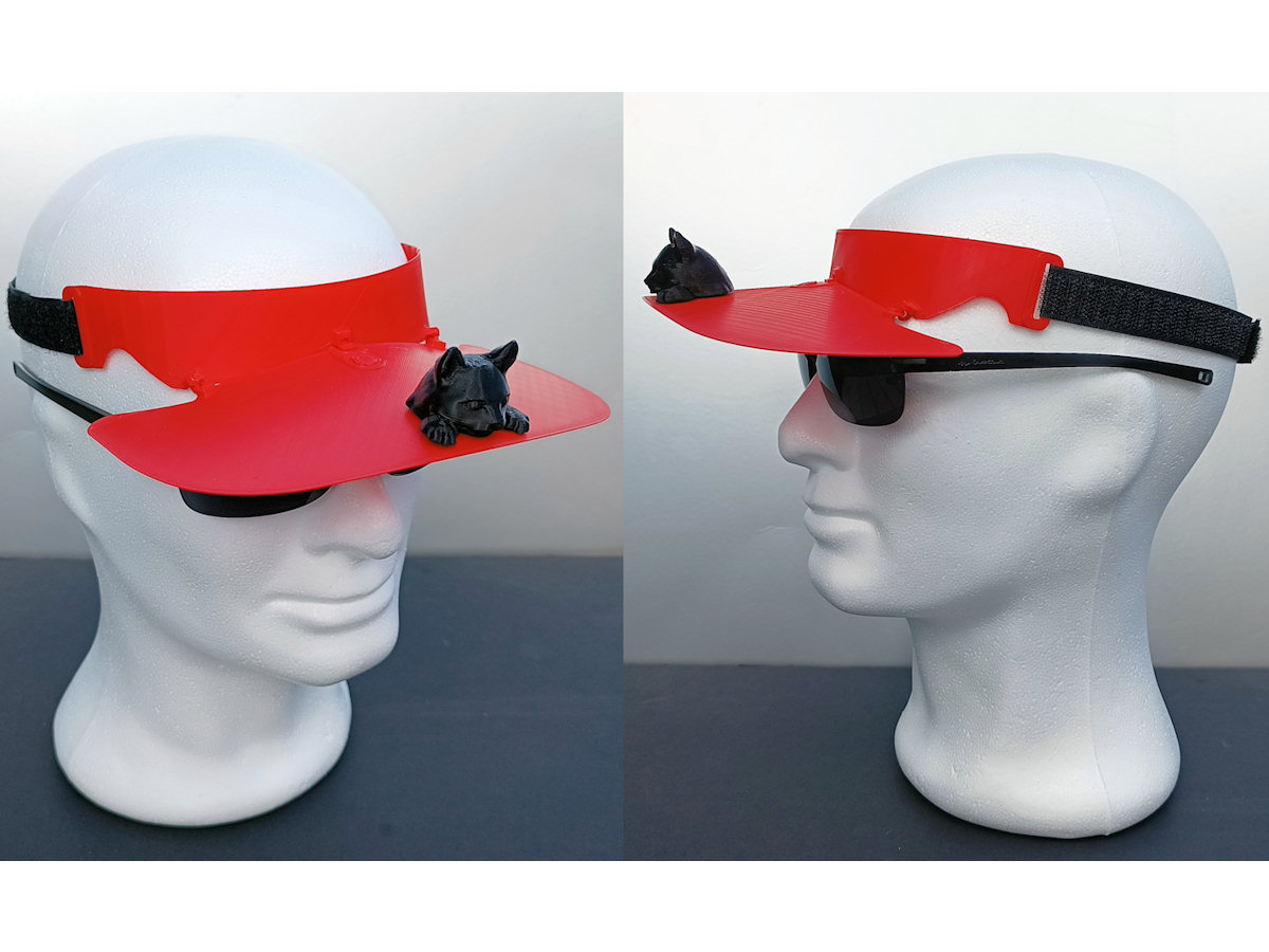 Head Visor (Flat print-in-place!) by Wim V | Download free STL model ...