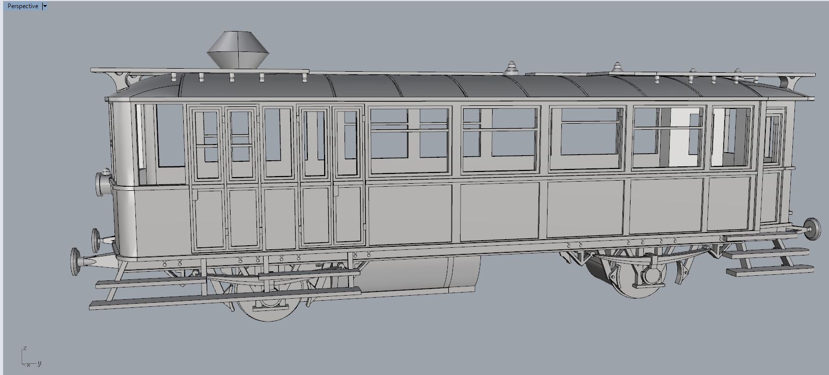 Steam Rail Wagon GANZ - 1903 / BDZ Series 200 / HO Scale 1:87 by ...