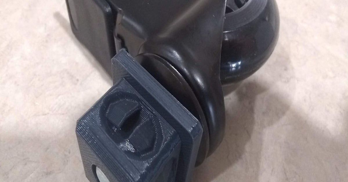 Caster Mount for Square Tubing by Jérémy Reeder | Download free STL ...