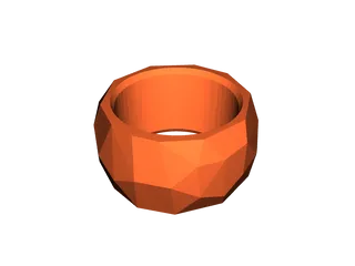 Wide Low Poly Ring by Betsy Weber | Download free STL model ...